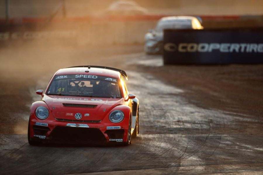 Scott Speed triumphed in the ARX Americas Rallycross event at COTA